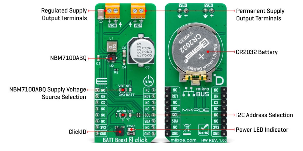BATT Boost 2 Click - Mikroe | Mouser
